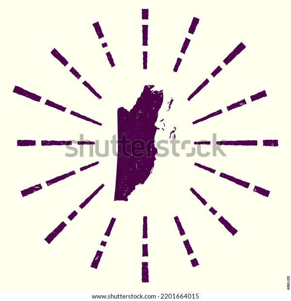 Belize Logo Grunge Sunburst Poster Map Stock Vector (Royalty Free ...