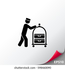 Bell Boy Simple Icon Stock Vector (Royalty Free) 598460090 | Shutterstock