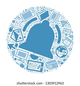 Bell Computer Icon Office Technology Concept Stock Vector (Royalty Free ...