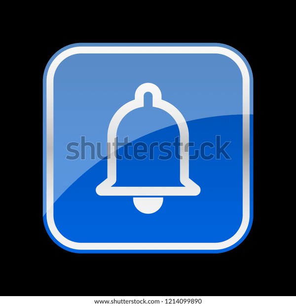 Bell Icon Blue Color Vector Illustration Stock Vector (Royalty Free ...