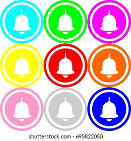 Bell Icon Circle Sign Design Different Stock Vector (Royalty Free ...