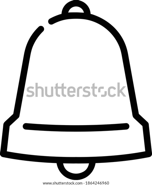 Bell Icon Outline Style Stock Vector (Royalty Free) 1864246960 ...