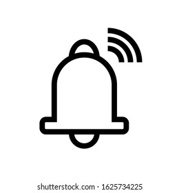 Bell Icon White Background Stock Vector (Royalty Free) 1625734225 ...