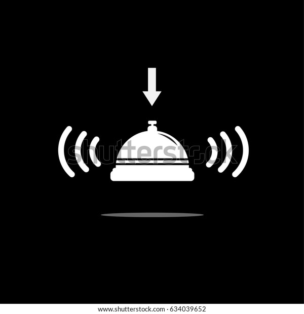 Bell Icon White Color On Background Stock Vector (Royalty Free ...