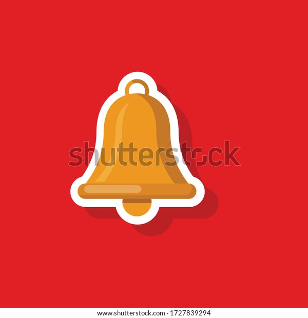 Bell Icon White Outlineconceptual Vector Illustration 库存矢量图（免版税 ...