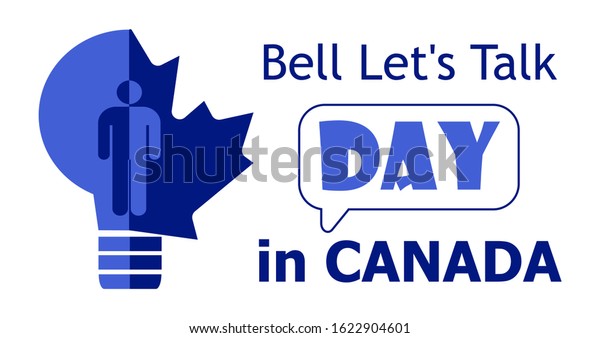 Bell Lets Talk Day Celebrated On Stock Vector (Royalty Free) 1622904601 ...