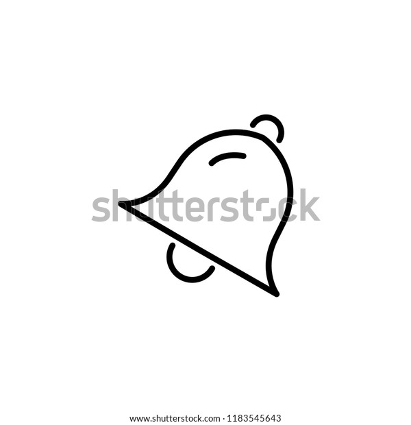 Bell Modern Simple Outline Ui Vector Stock Vector (Royalty Free ...