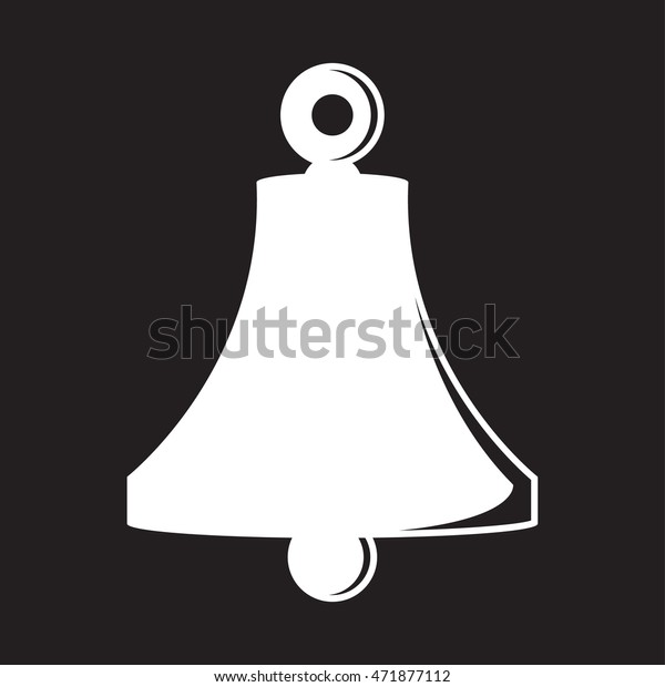 Bell Monochrome Vector Illustration Black Background Stock Vector ...