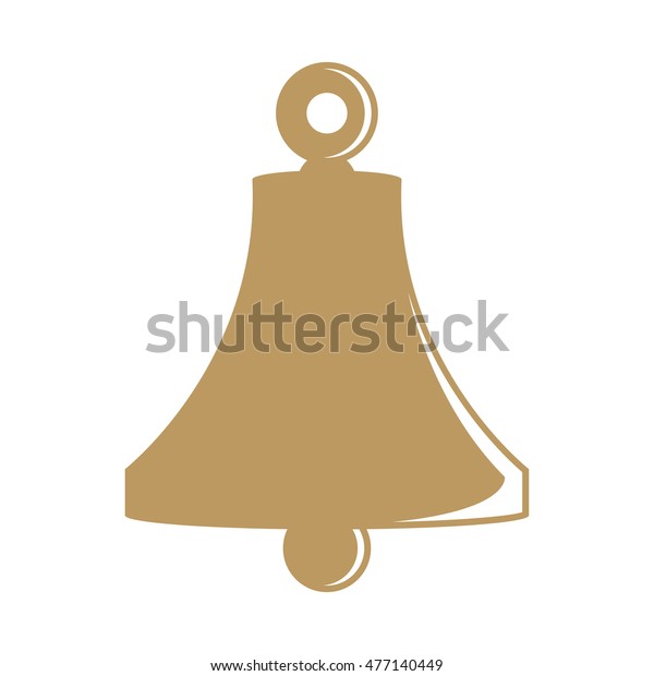 Bell Monochrome Vector Illustration White Background Stock Vector ...