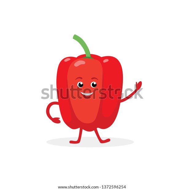 Bell Pepper Cartoon Character Isolated On Stock Vector (Royalty Free ...