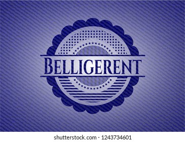 Belligerent Emblem Jean Texture Stock Vector (Royalty Free) 1243734601