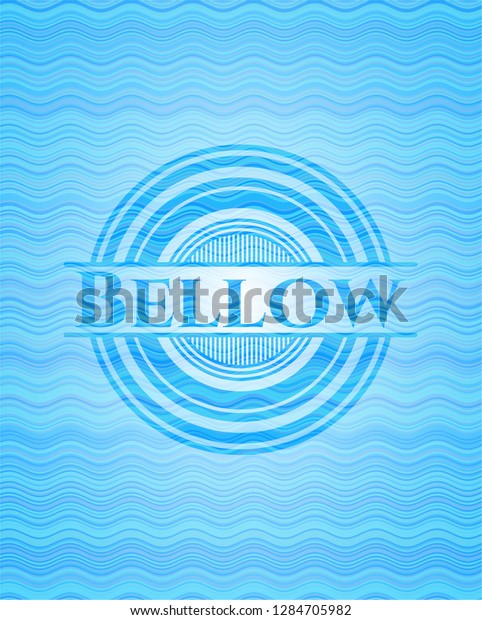 Bellow Light Blue Water Wave Badge Stock Vector (Royalty Free ...