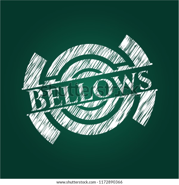 Bellows Chalkboard Emblem Written On Blackboard Stock Vector (Royalty ...
