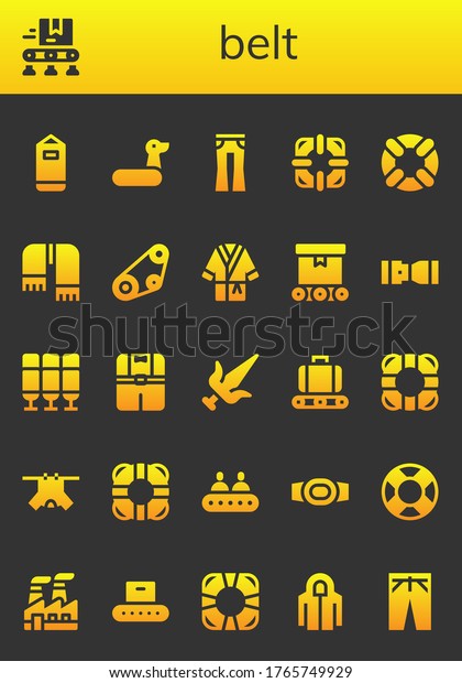 Belt Icon Set 26 Filled Belt Stock Vector (Royalty Free) 1765749929 ...