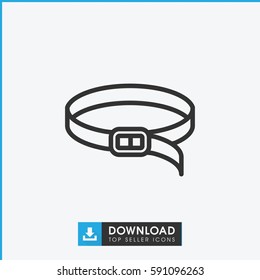 Belt Icon Simple Outline Belt Vector Stock Vector (Royalty Free ...