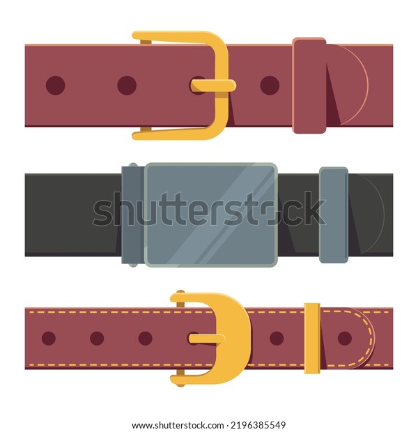 Belts Vector Cartoon Set Isolated On Stock Vector (Royalty Free ...