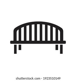 Bench Icon Design Isolated On White Stock Vector (Royalty Free ...