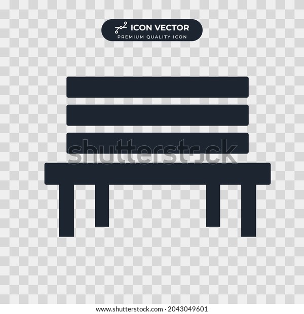 Bench Icon Symbol Template Graphic Web Stock Vector (Royalty Free ...
