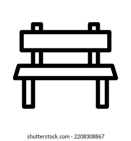 Bench Line Icon Illustration Vector Graphic Stock Vector (Royalty Free ...