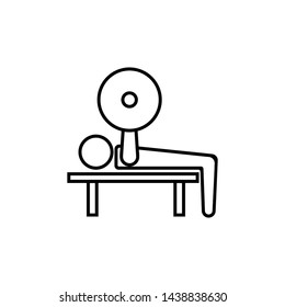 Bench Press Icon Line Style Gym Stock Vector (Royalty Free) 1438838630 ...