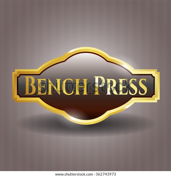 Bench Press Shiny Emblem Stock Vector (Royalty Free) 362743973 ...