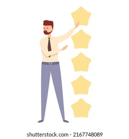 Benchmark Stars Icon Cartoon Vector Financial Stock Vector (Royalty ...