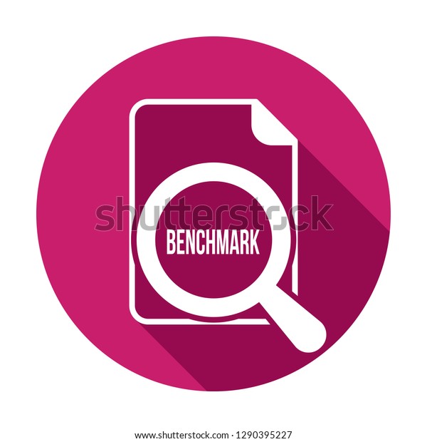 Benchmark Word Magnifying Glass Vector Illustration Stock Vector ...