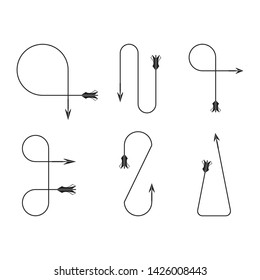 Bend Arrows Bows Element Set Stock Vector (Royalty Free) 1426008443 ...