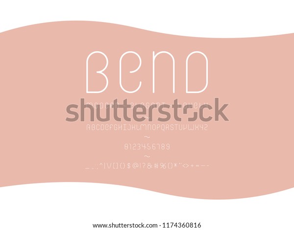 Bend Font Vector Alphabet Letters Numbers : image vectorielle de stock ...