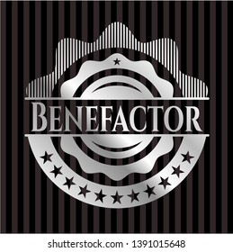 Benefactor Silver Emblem Badge Vector Illustration: vector de stock ...