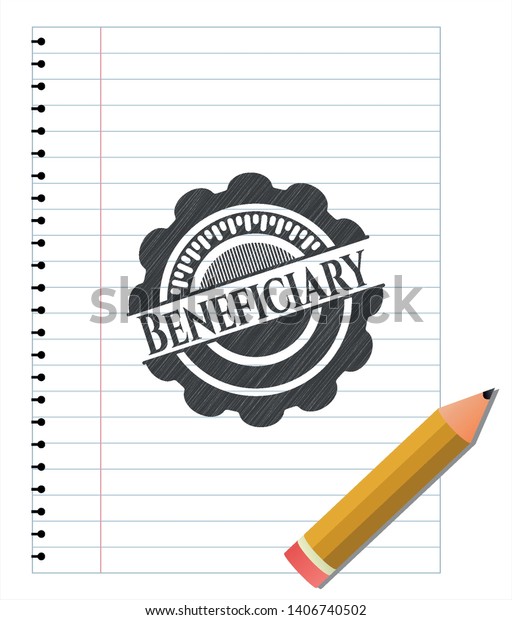 Beneficiary Draw Pencil Effect Vector Illustration Stock Vector ...