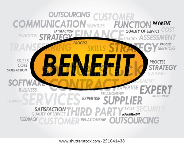 Benefit Word Cloud Business Concept Stock Vector (Royalty Free ...