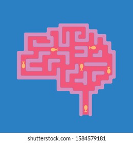 Benefits Eating Fish Brain: vector de stock (libre de regalías ...