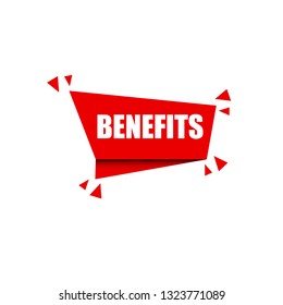Benefits Red Stickertaglabel Stock Vector (Royalty Free) 1323771089 ...