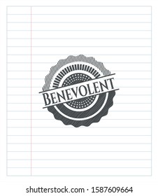 Benevolent Pencil Emblem Vector Illustration Detailed Stock Vector ...