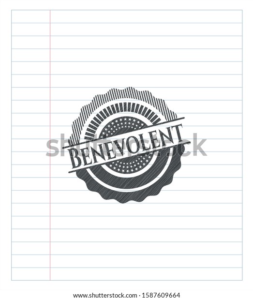 Benevolent Pencil Emblem Vector Illustration Detailed Stock Vector ...