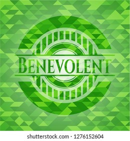 Benevolent Realistic Green Emblem Mosaic Background Stock Vector ...