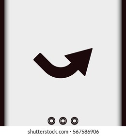 Bent Arrow Icon Right Arrow Icon Stock Illustration 597558245
