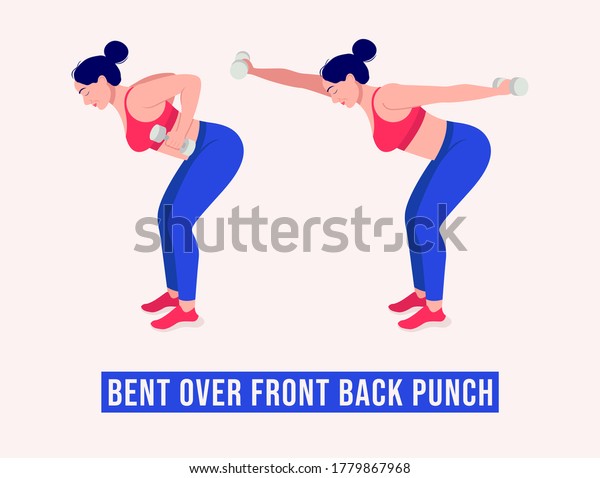 Bent Over Front Back Punch Exercise Stock Vector (Royalty Free ...