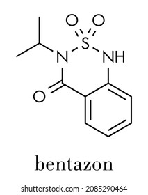 Bentazon Herbicide Molecule Skeletal Formula Stock Vector (Royalty Free ...