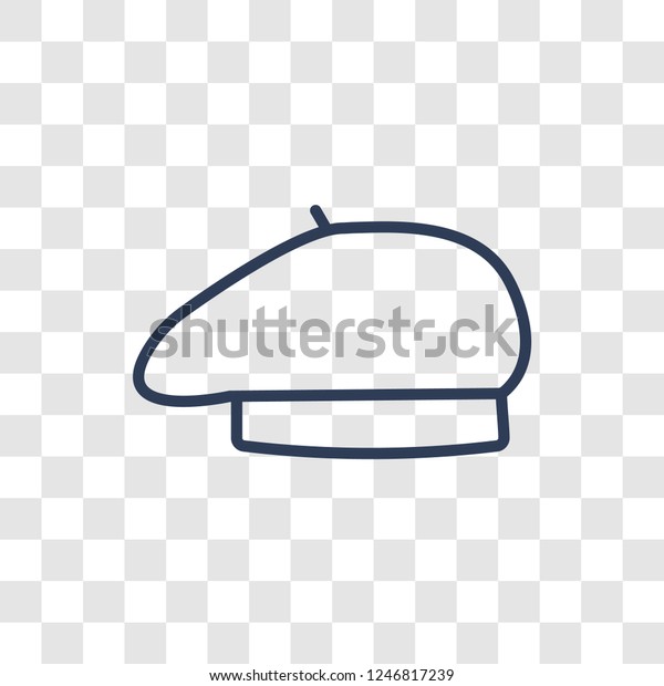 Beret Icon Trendy Linear Beret Logo Stock Vector (Royalty Free ...