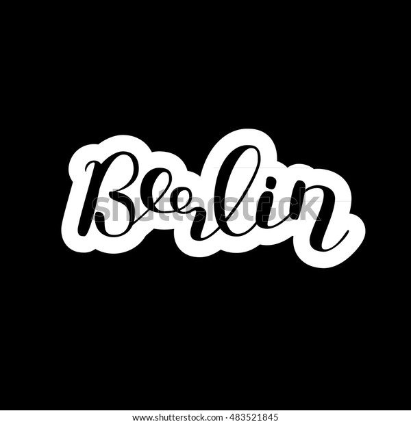Berlin Brush Hand Lettering Modern Calligraphy Stock Vector (Royalty ...