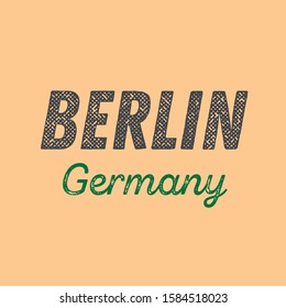 Berlin City Calligraphy Vector Quote Stock Vector (Royalty Free ...