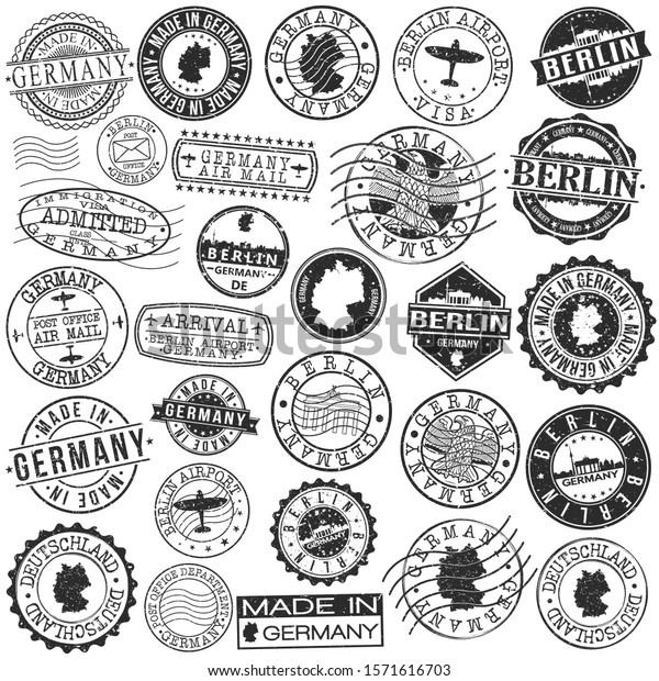 Berlin Germany Stamp Vector Art Postal Stock Vector (Royalty Free ...