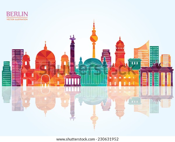 Esquina berlinesa. Ilustración del vector