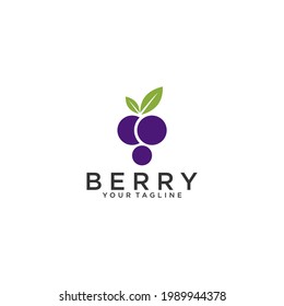 Berry Fruit Logo On White Background Stock Vector (Royalty Free ...