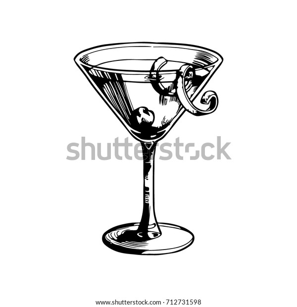 Berry Manhattan Cocktail Vector Illustration Stock Vector (Royalty Free ...