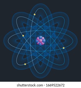 Beryllium Atom Model Science Chemical Concept Stock Vector (Royalty ...
