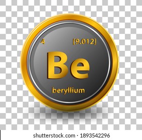 Beryllium Chemical Element Chemical Symbol Atomic Stock Vector (Royalty ...