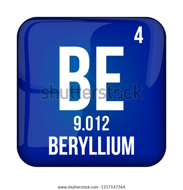Beryllium Symbolchemical Element Periodic Table On Stock Vector ...